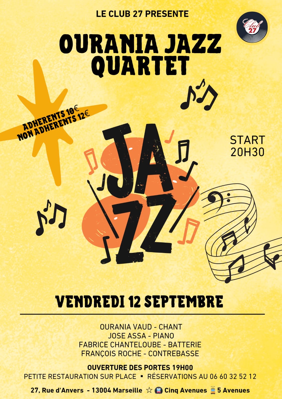 Club27 salle de spectacles à Marseille, concerts et école de musique